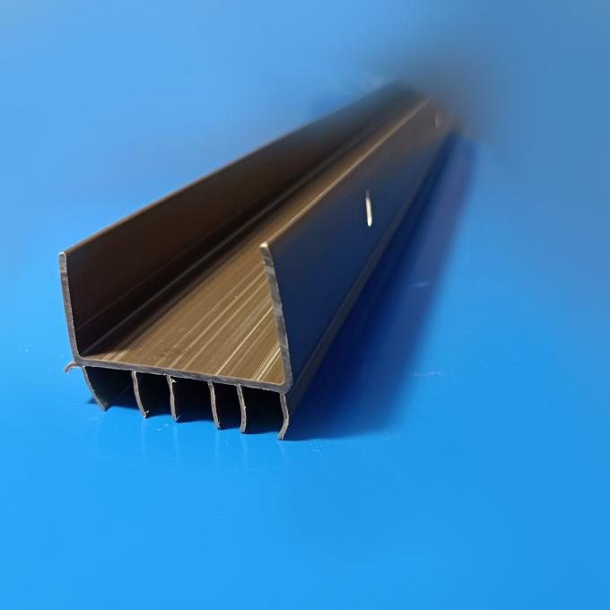 36 Inch PVC Vinyl Replacement Door Bottom With Vinyl Fins Brown