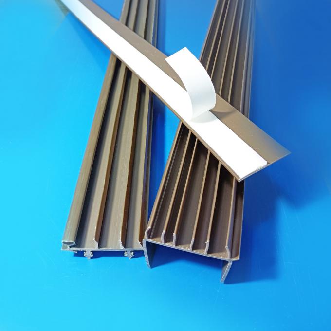 36 In. X 1-3/4 In. Brown Vinyl Slide On Door Bottom For Metal Doors ...