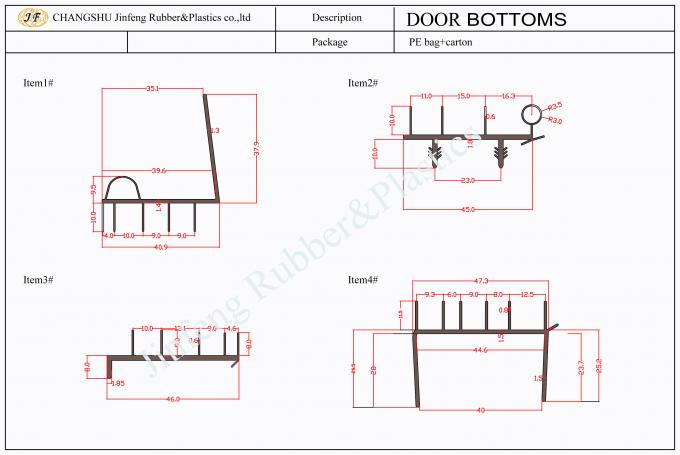 36 In. X 1-3/4 In. Brown Vinyl Slide On Door Bottom For Metal Doors ...